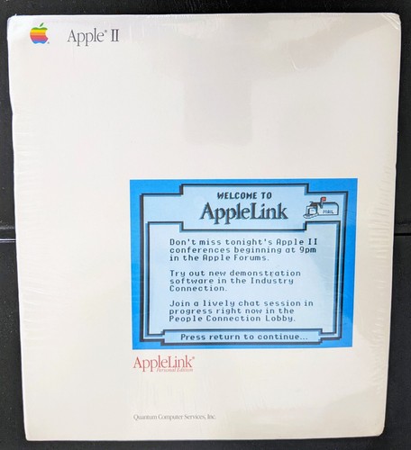 RARE 1988 AppleLink Personal Edition Pre AOL Collectible Program Disk ...