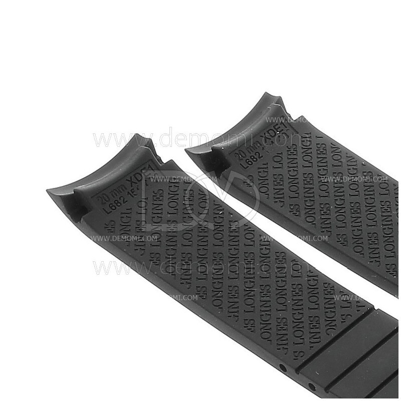 Longines Black Rubber Strap 20/18 Mm Conquest VHP L3.716.4, L3.718.4 ...