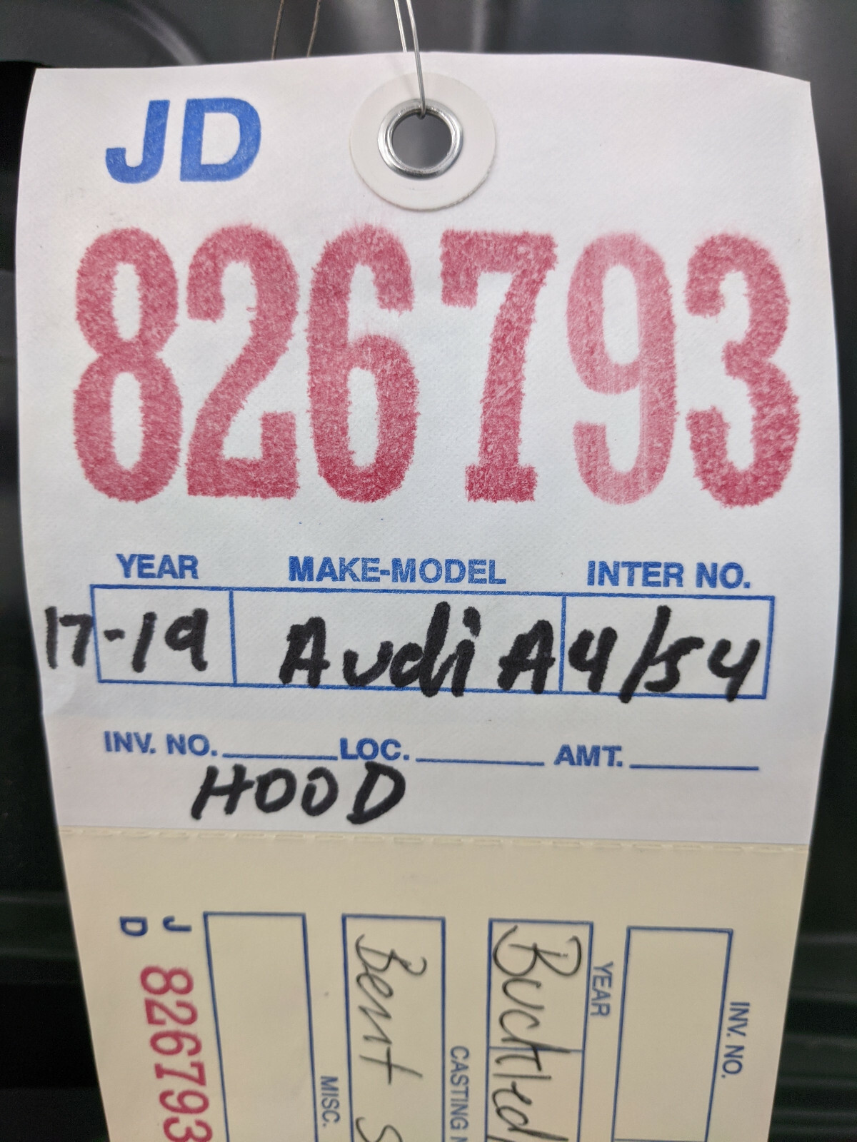 2017-2019 Audi A4 S4 Allroad Front Upper Hood Panel | 8W0823029A ...