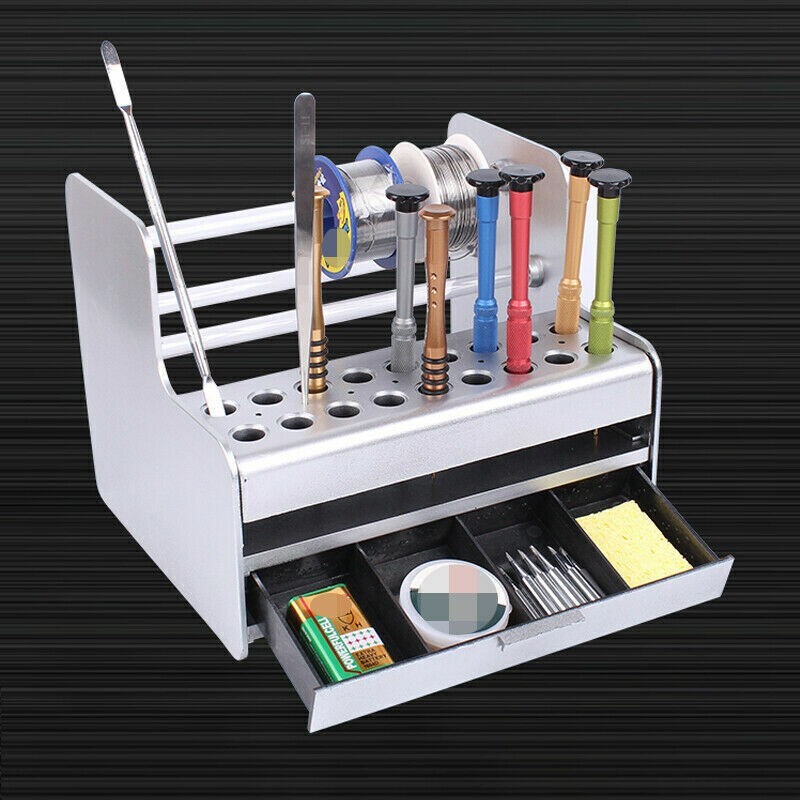 Desktop Tool Box Storage Organizer Rack Screwdriver Tweezer Electronic ...