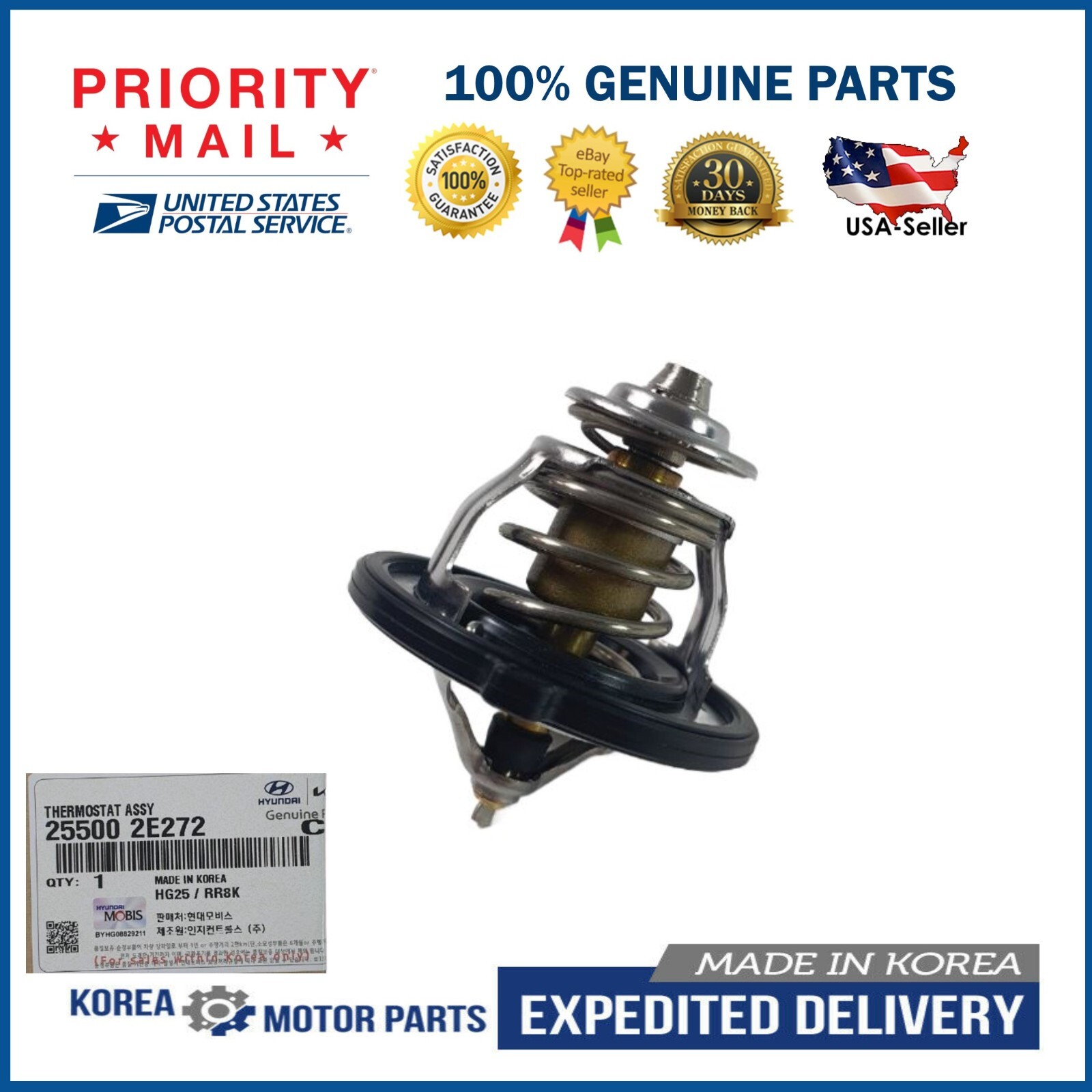 ☆GENUINE☆ THERMOSTAT ASSEMBLY FOR 2016-2020 HYUNDAI KIA OE# 25500-2E272 ...