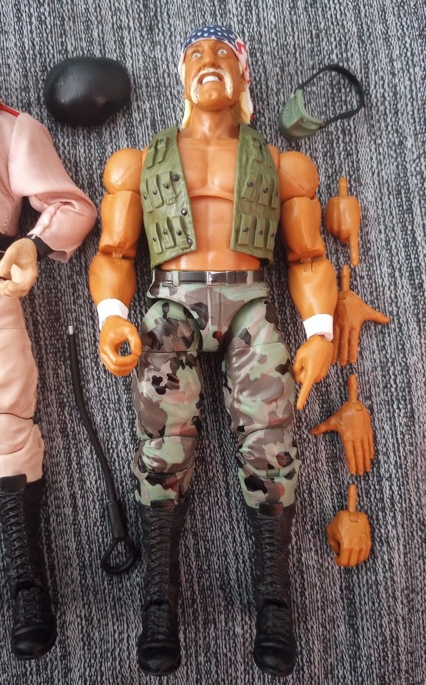 WWE Mattel Elite 3 Figure Lot Hulk Hogan Sgt Slaughter Col Mustafa WWF ...