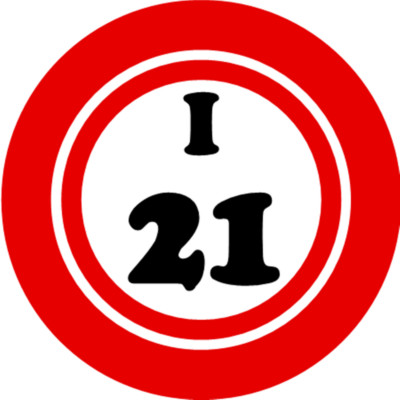 I 21 I21 Bingo Ball - 10 Pack Circle Stickers 3" x 3" - Hobby Number ...