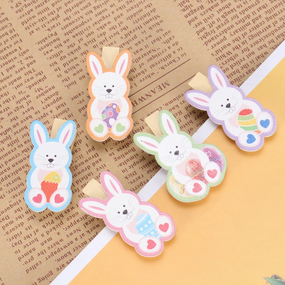 40pcs Wooden Cartoon Animal Clips Photo Craft DIY Clip Picture Decor ...