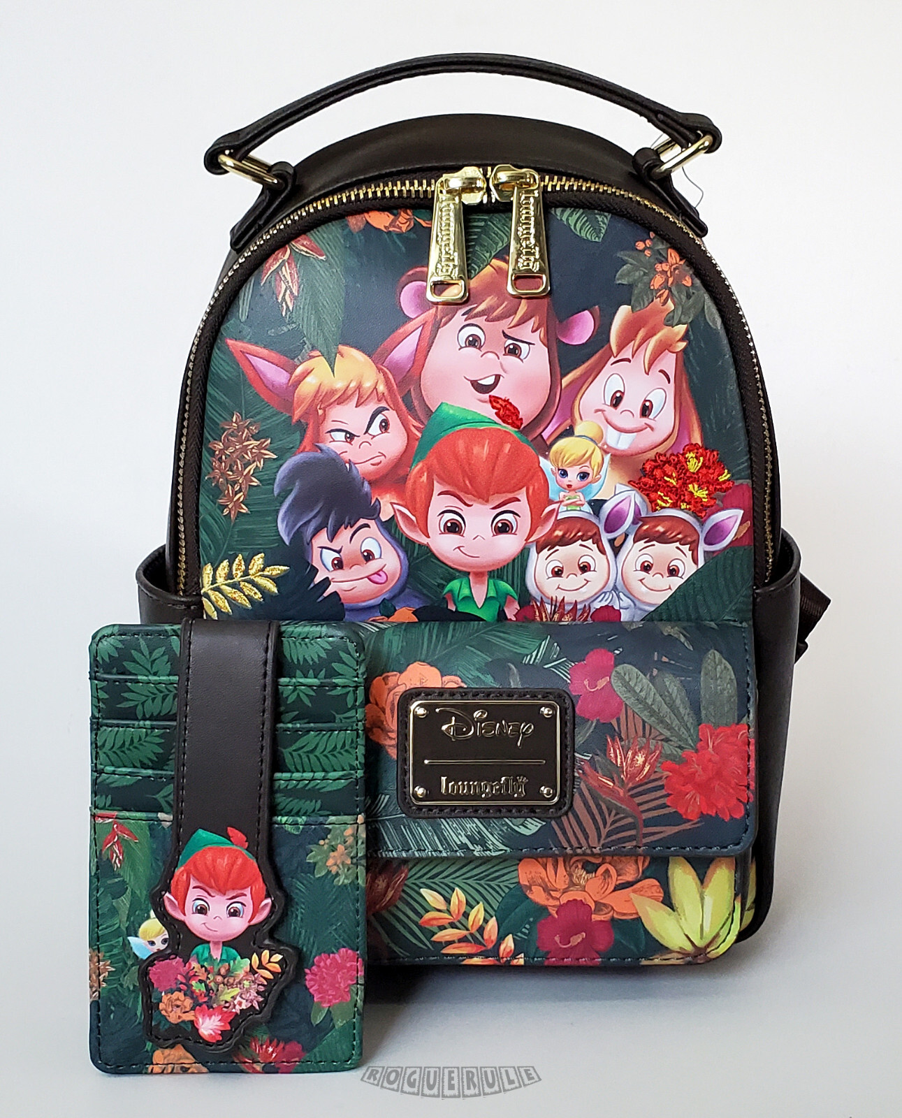 🚦Loungefly Disney Peter Pan Jungle Mini Backpack & Cardholder ...