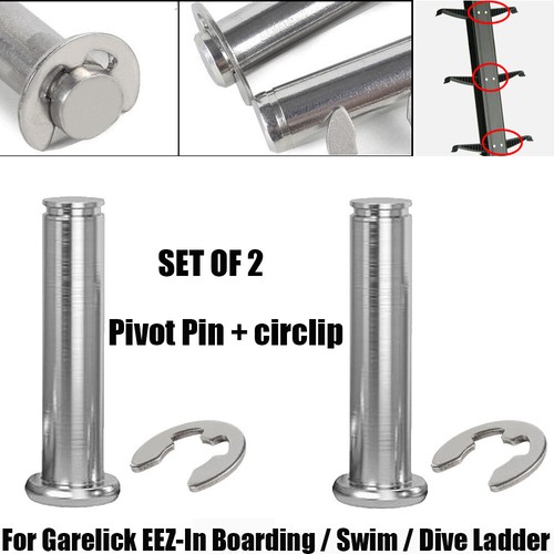 2 SET Replacement Stainless Pivot Pin Circlip For Garelick Swim Dive ...