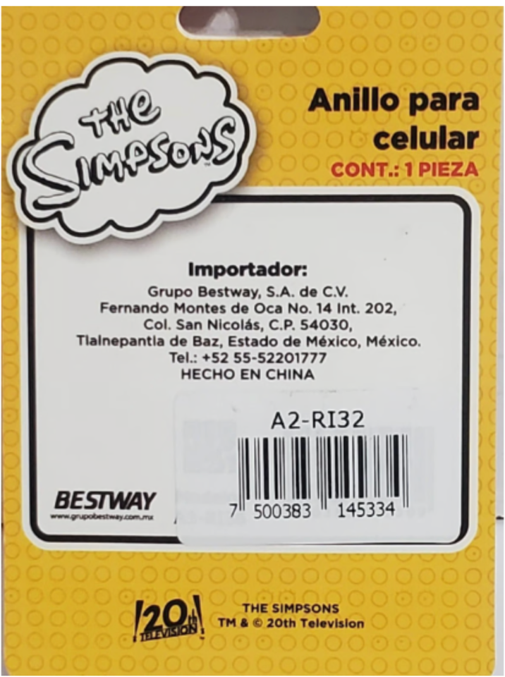The Simpsons bart homer kawaii kaikai cell phone mobile ring grip ...