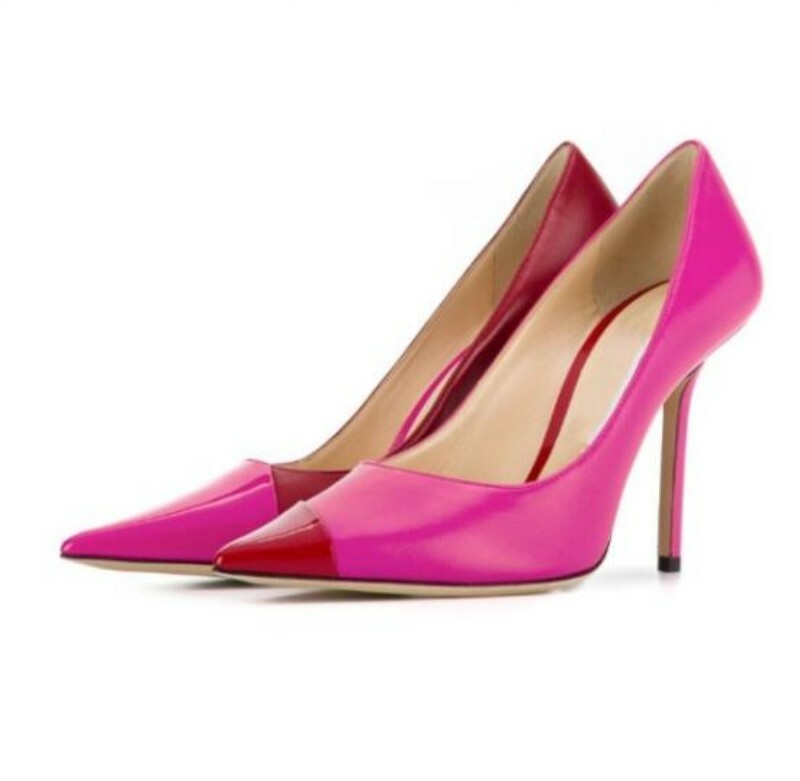 Women Three-Color High Heels Pointed Toe Pumps Evening Dress Date Shoes ...