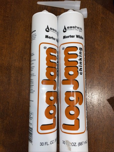 Sashco Log Jam Synthetic Log Mortar White 30oz Tube 2 Total | eBay