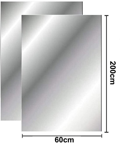 60*200cm Self Adhesive Door Mirror Glass Mirror Sticker Wall Tiles ...