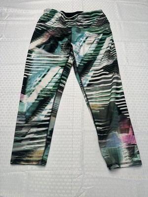 RBX Womens M Yoga Pants 80s Color Block Work Out Activewear | eBay