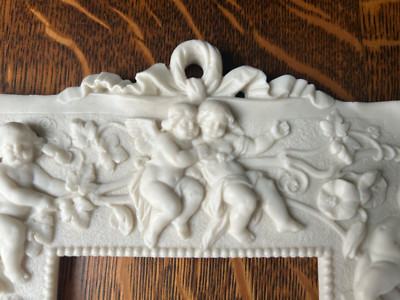 Vintage Baroque High Relief Cherubs Frolicking Ribbon Top Beaded Trim ...