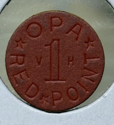 Opa Red Point VH WWII US Ration Token | eBay