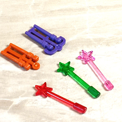 LEGO Wizard Fairy Wand Set Lot of 7 Purple Red Green Holiday Pink Dark ...