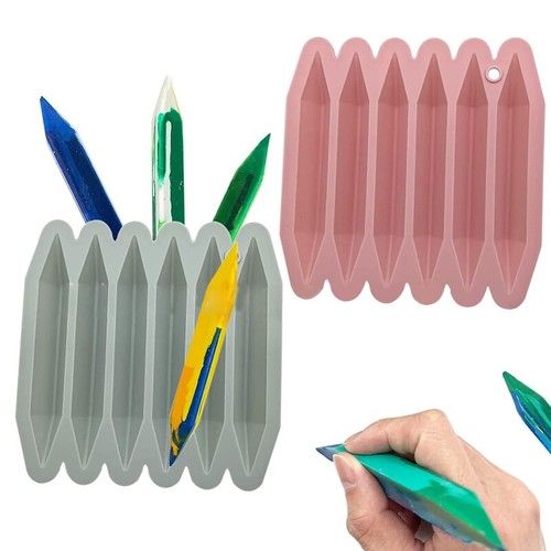 Crayon Epoxy Resin Casting Mold Pencil Pen Mold Reusable for Adult Kid ...