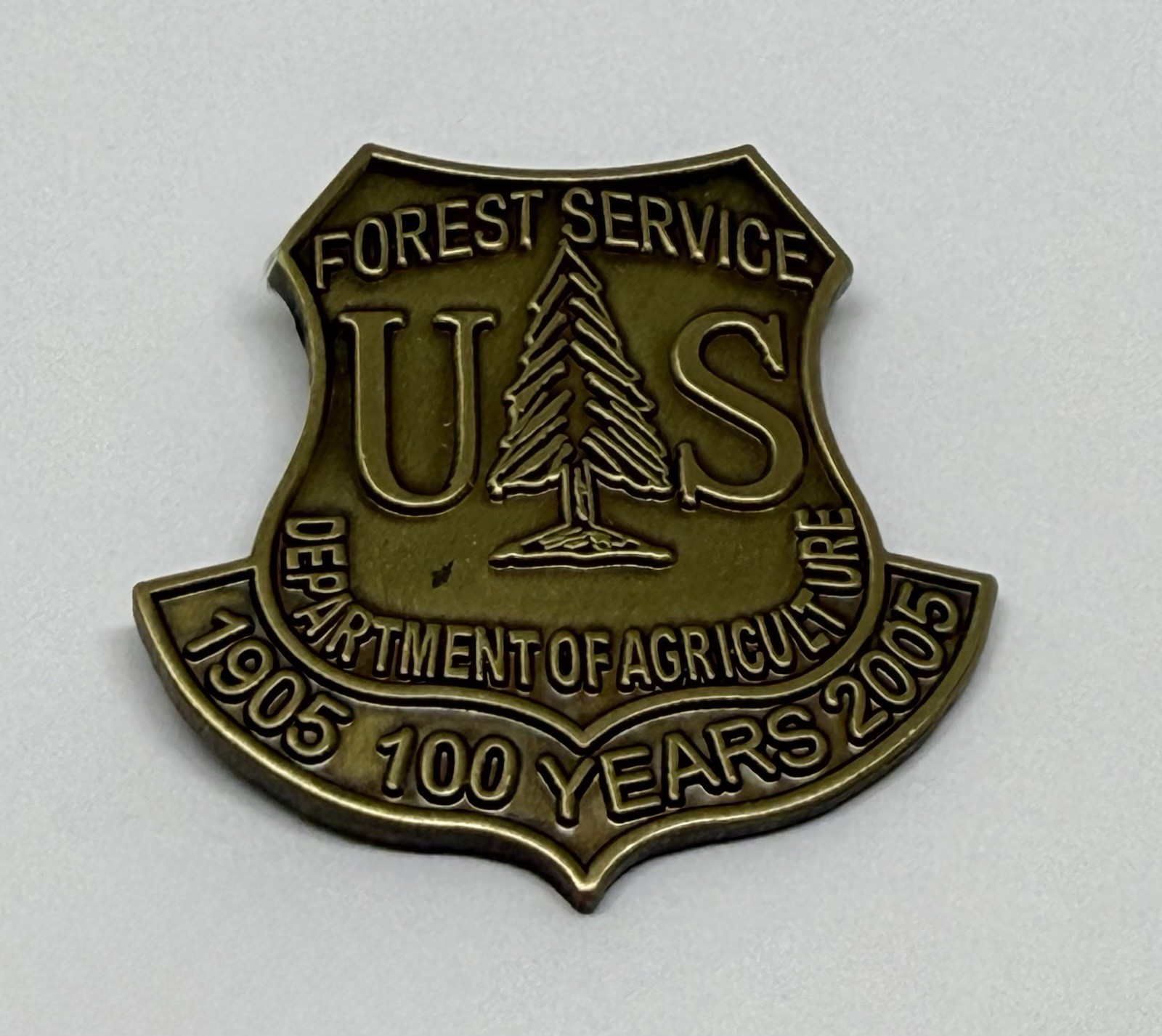 US Forest Service Department Of Agriculture 100 Years 1905-2005 Badge ...