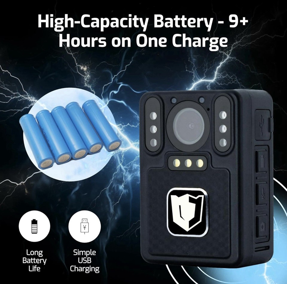 4K Body Camera with Audio and Video Recording - Police Body Worn Camera ...