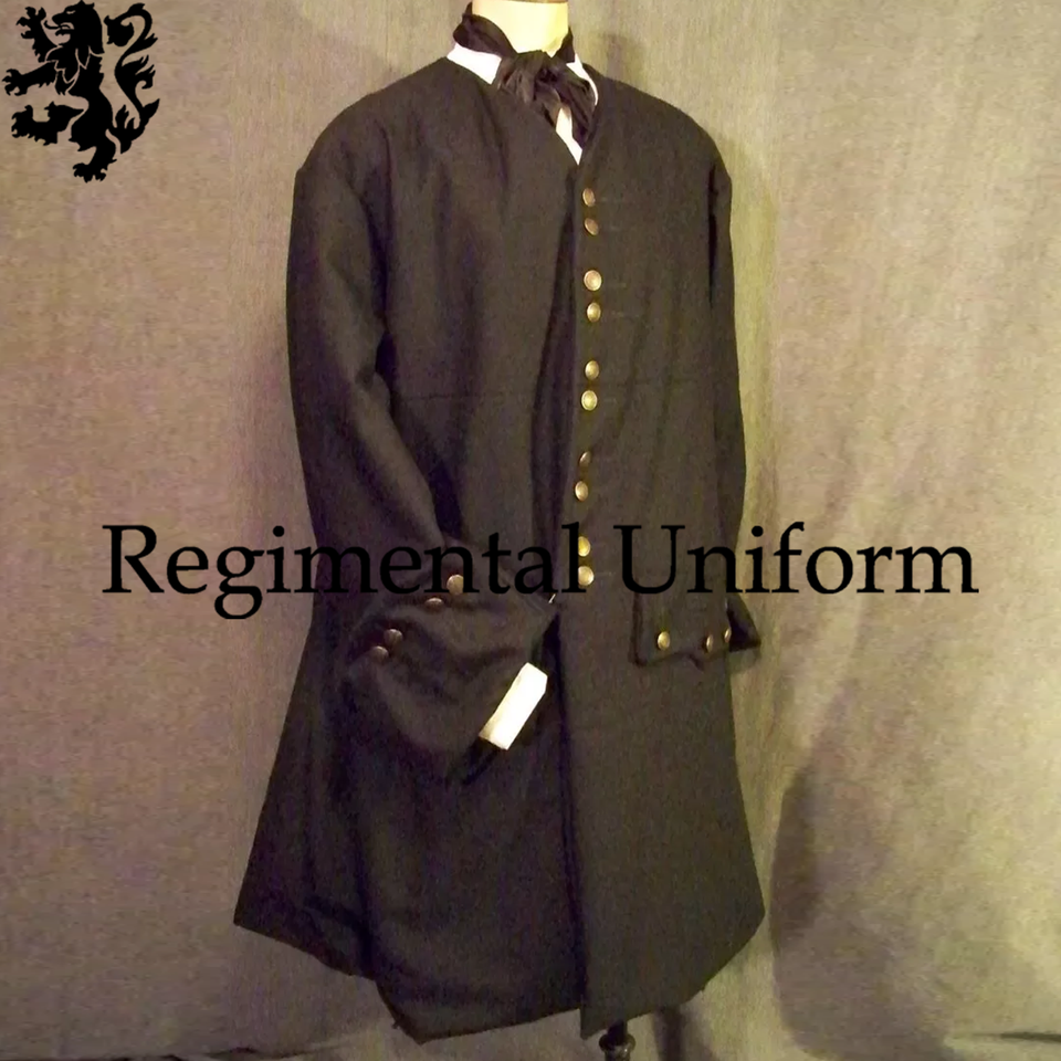 1760s Colonial Coat 18th Century Coat Military Coat Navy Blue Wool ...