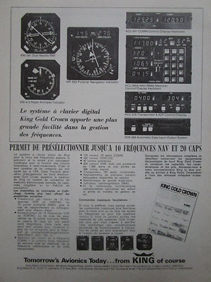 7/1977 PUB KING GOLD CROWN AVIONICS AVIONIQUE RADAR ALTIMETER ORIGINAL ...