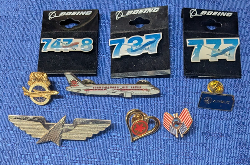 Lot of 9 assorted airline / aviation pins | eBay
