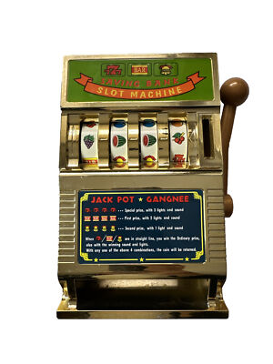8 Inch BAR Saving Bank Slot Machine Bar’s and 7s WINS Works Great USA ...