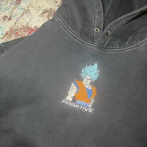 Dragon Ball Z Super Primitive Goku Black Embroidered Mens Size Large | eBay