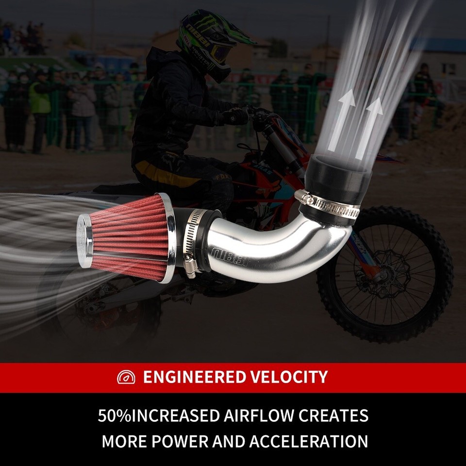 NIBBI Air Filter Intake Manifold Curve Pipe Elbow Kit Scooter ...