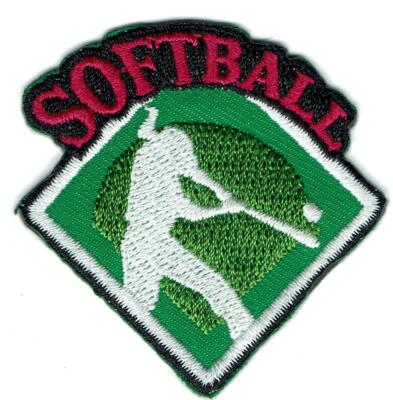 girl SOFTBALL FIELD PLAYER Game Fast Pitch Fun patches crests badges ...