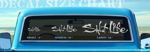 Salt Life Decal - 24" Large Surface Mount Sticker - Signature - White ...