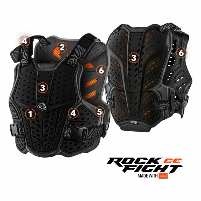Troy Lee Designs TLD Rockfight CE MX Chest Protector Black Size M/l ...