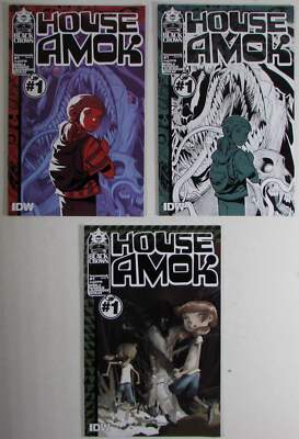 2018 House Amok Lot of 3 #1, 1 b, 1 1:10 RI IDW Black Crown 1st Print ...