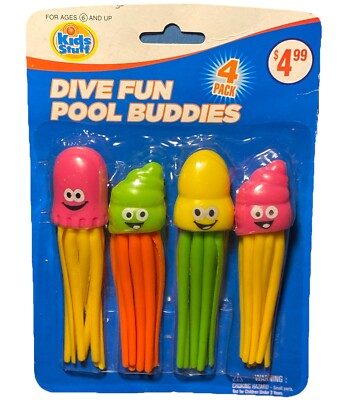 VINTAGE Dive Fun Pool Buddies Toy - Kids Swimmimg Pools Squid Octopus ...