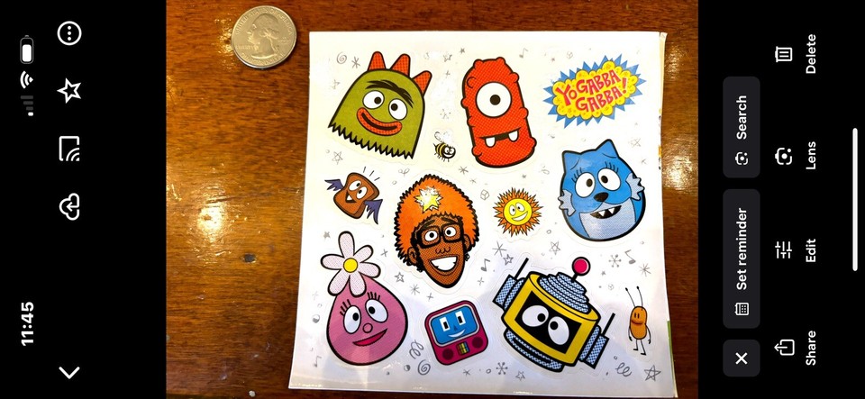 Yo Gabba Gabba! Stickers Original Promo 5" ( lot of 4 )+ free flag ...