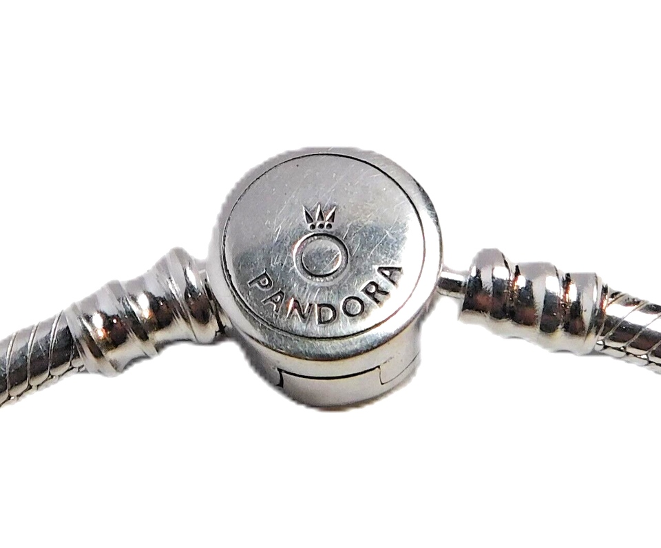 Authentic Pandora Moments Bracelet, Sparkling Blue Disc #599288C01 | eBay