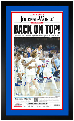 2022 Kansas Jayhawks "BACK ON TOP!" NCAA Champs Newspaper Reprint ...