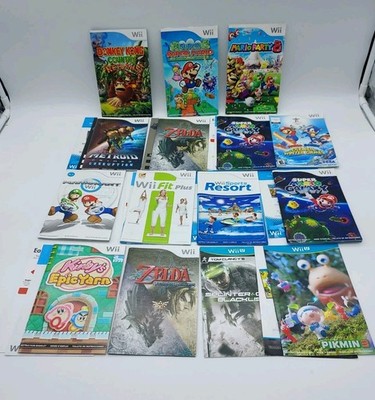 Lot of (15) Nintendo WII & Wii U Manuals Authentic | eBay