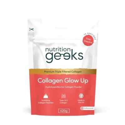 NUTRITION Geeks Collagen Glow Hydrolysed Bovine Collagen Powder with ...
