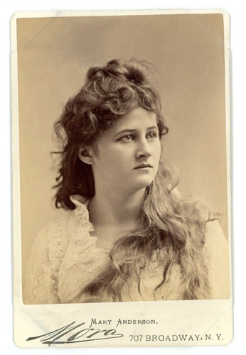 Vintage Cabinet Card Mary Anderson American theatre actress Mora Photo ...