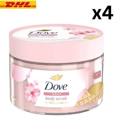 Dove Sakura Exfoliating Body Scrub Moisturizing Skin with Niacinamide 280g x 4 | eBay
