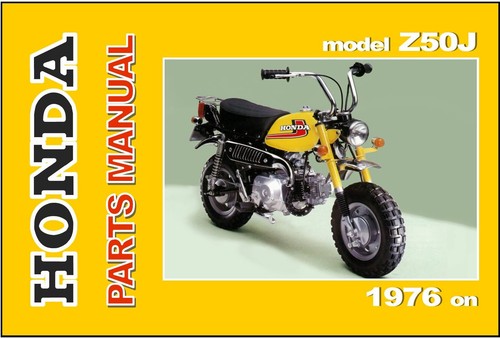 HONDA Parts Manual Z50J Z50 Z50A 1976 1977 on Replacement Spares ...