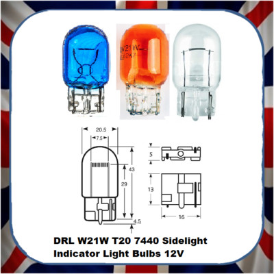 2x Blue Capless Brake Indicator Reverse Rear Fog Car Light Bulb 582 12v ...