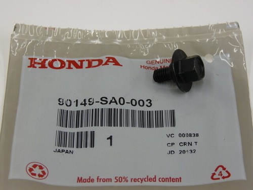 Genuine Honda Bumper Cover Support Rail Bolt 90149-SA0-003 | eBay