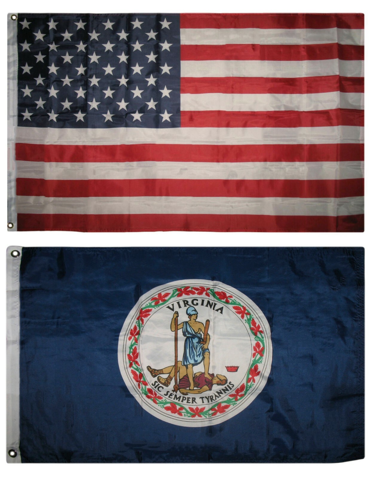 Wholesale Combo Lot 3x5 USA Flag & State of Virginia 2x3 2 Flags Banner ...
