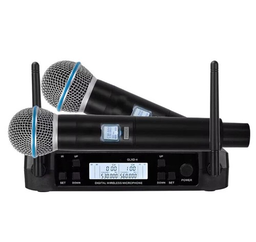 GLXD4+BETA58A Shure Vocal Dual Channel Wireless Microphone System UHF ...