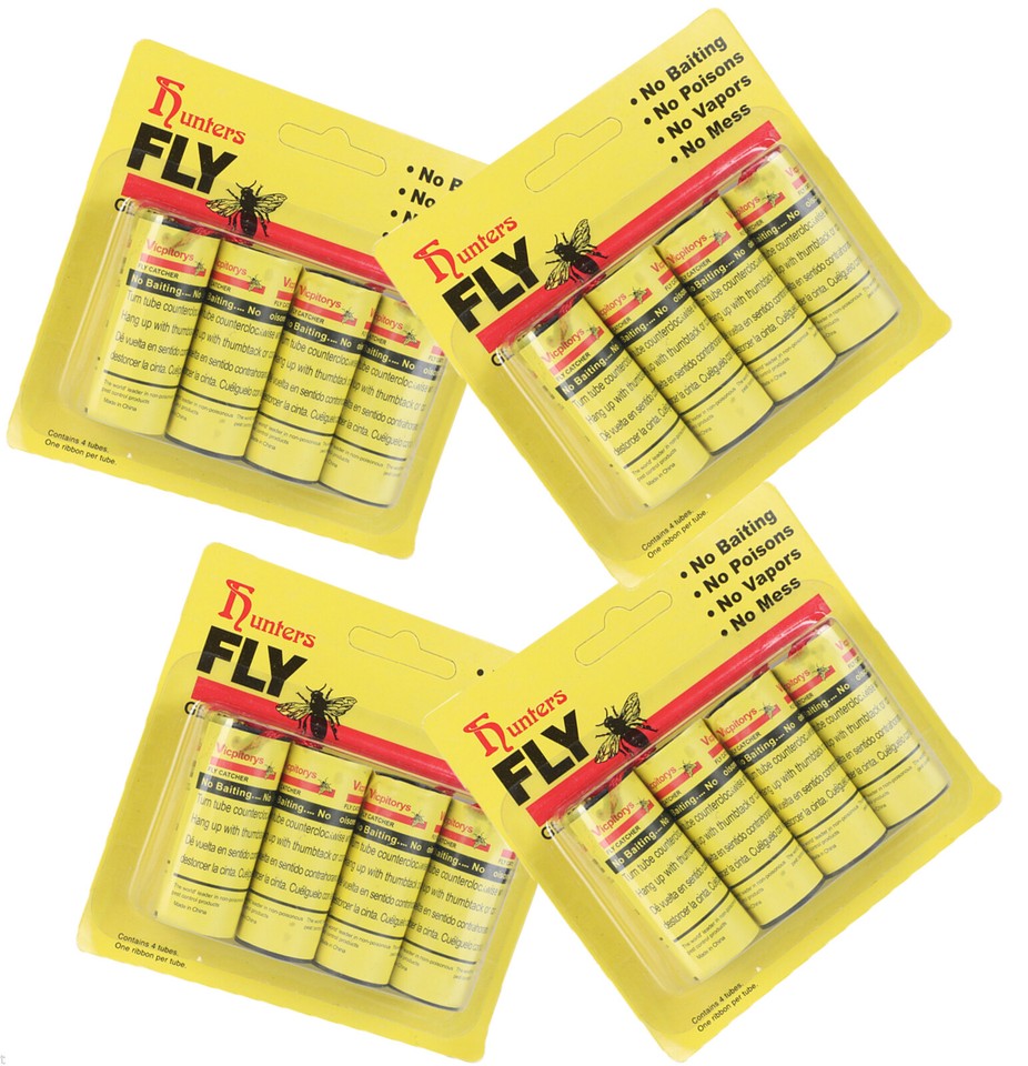 16/32 Roll Insect Bug Fly Glue Paper Catcher Sticky Flies Trap Ribbon ...