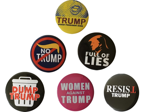 Anti Trump Buttons - Set of 6 that measure 2.25" (NOTRUMP-901) | eBay