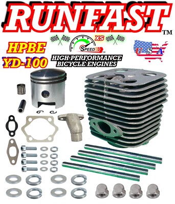 YD100 CYLINDER 50MM PISTON REPLACEMENT KIT-2 Stroke YD100 Engine 80CC ...