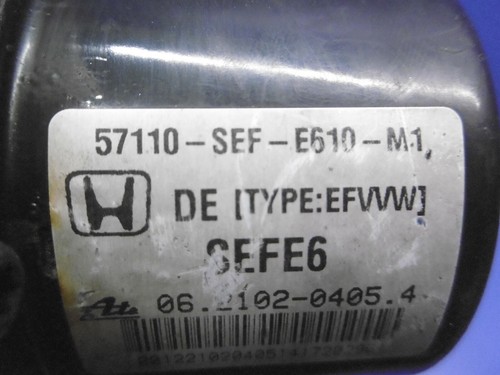 Honda Accord ABS Pump Module Control Unit Hydraulikblöcke 57110-SEF ...