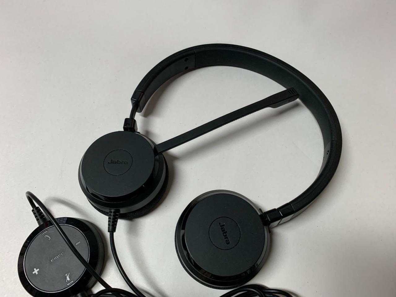 JABRA GN HSC016 EVOLVE 20 STEREO UC CORDED USB HEADSET MIC 150-7000HZ 2 ...