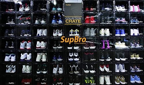 SupBro 2-Pack Clear Front Foldable Storage Crates Box | eBay